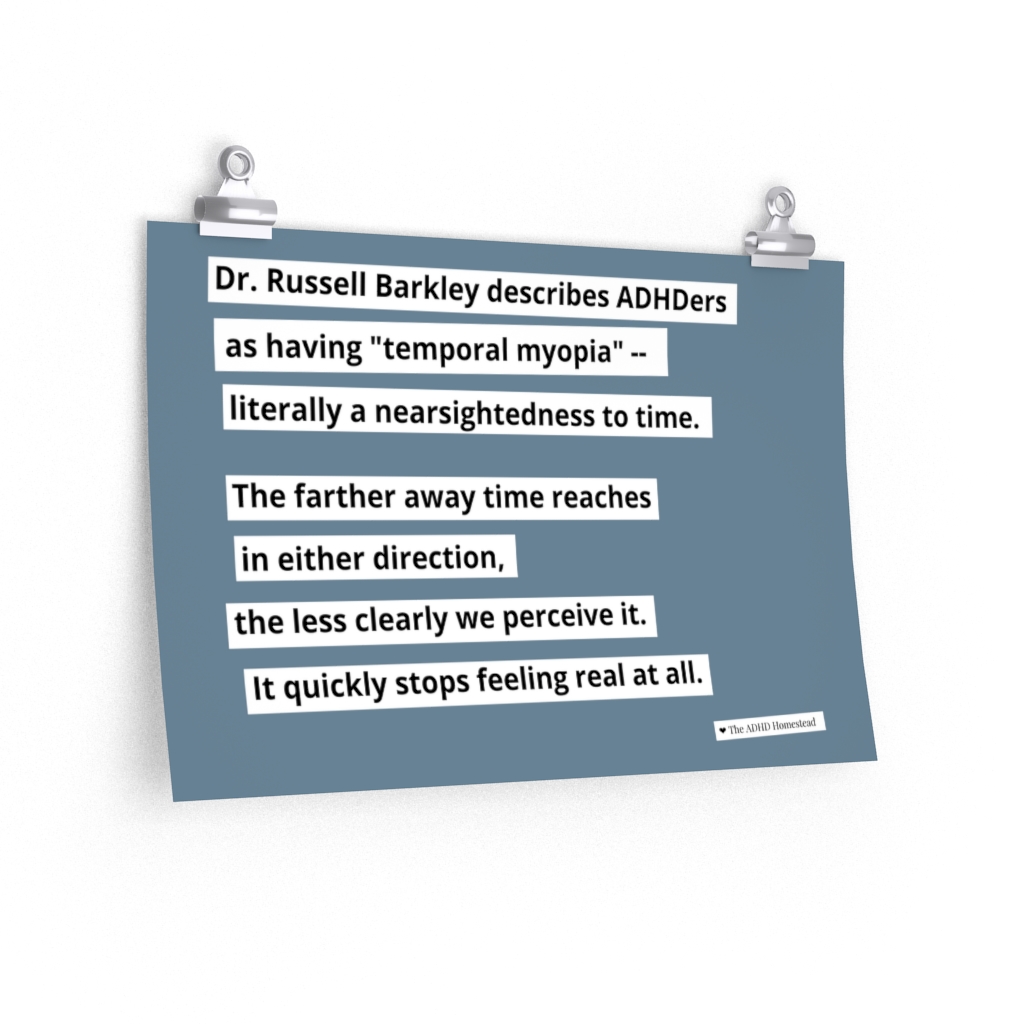 Time perception poster (red) - The ADHD Homestead