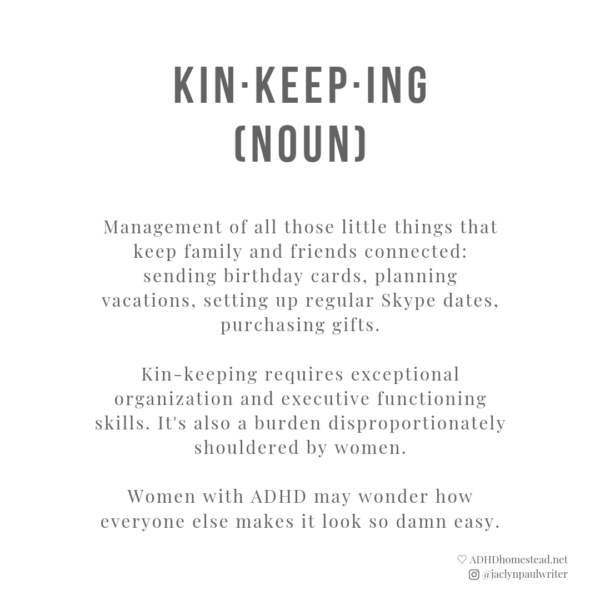 Women, ADHD, and expectations of kin-keeping - The ADHD Homestead