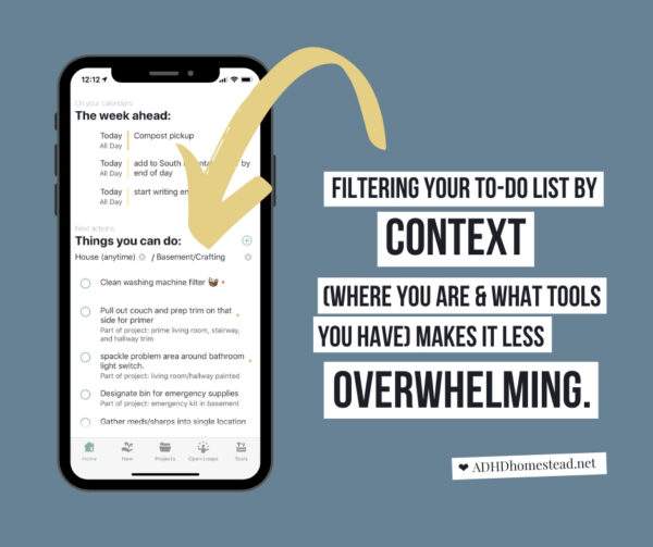 To-do list nitty-gritty: how I'm using GTD contexts - The ADHD Homestead